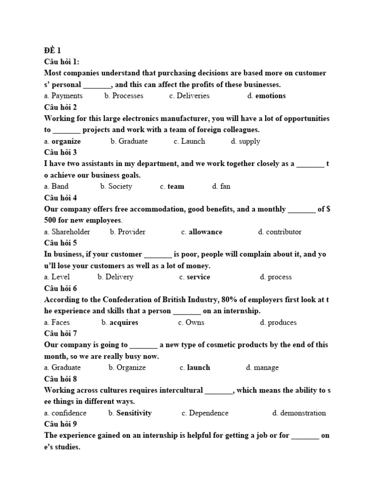 ĐỀ ÔN TACN1 2 | PDF | Franchising | Bric