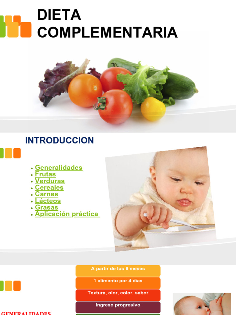 DIETA COMPLEMENTARIA - PPTX - 20240622 - 071330 - 0000 | PDF | Vegetales | Fruta
