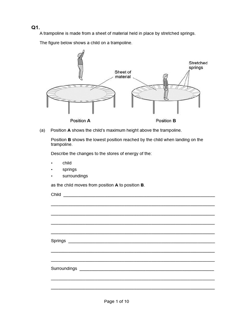 GCSE Q | Download Free PDF | Potential Energy | Electric Car
