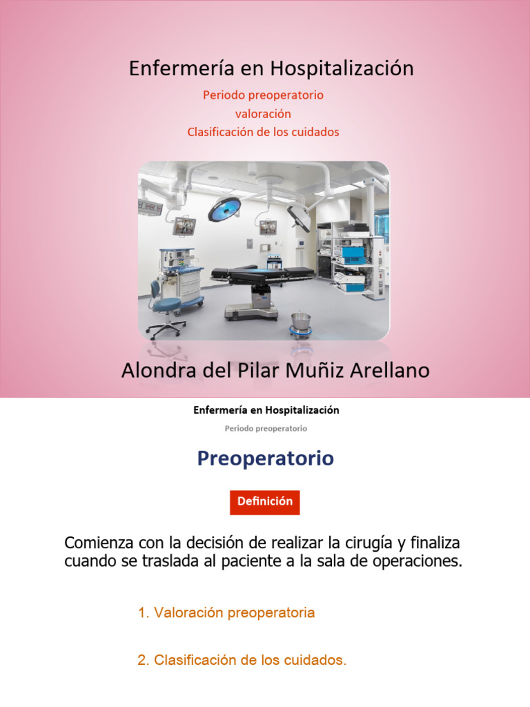 Periodo Preoperatorio - 20240618 - 104802 - 0000 | PDF | Hospital | Cirugía