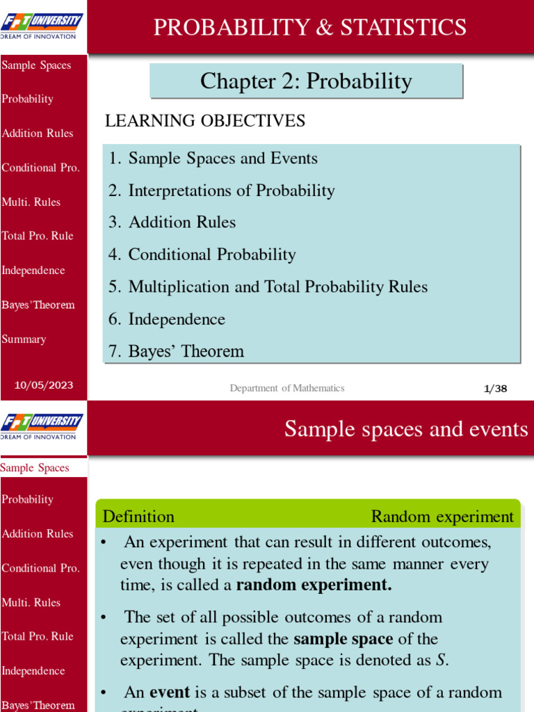 Lecture Slides - Chapter2 | PDF | Probability | Random Variable