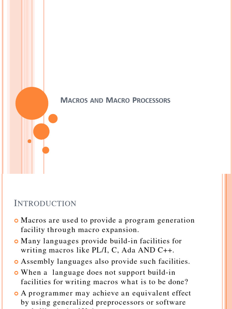 MacroPPT Module3 | Download Free PDF | Assembly Language | Macro (Computer Science)