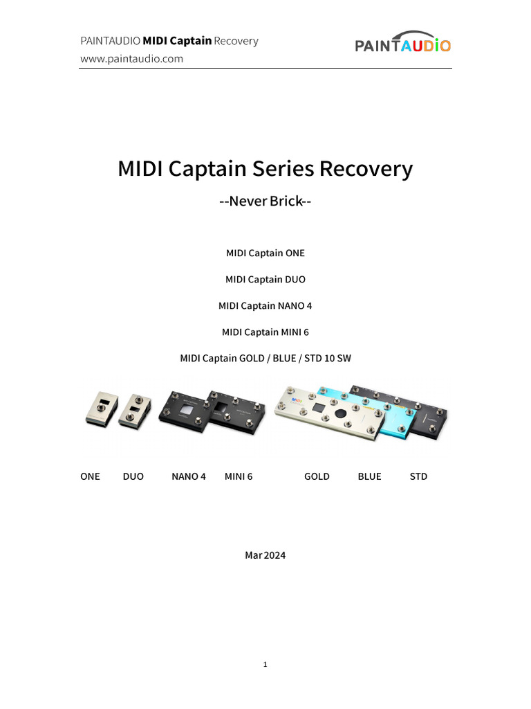 MIDI Captain Series Recovery Guide | PDF | Computer File | Computing