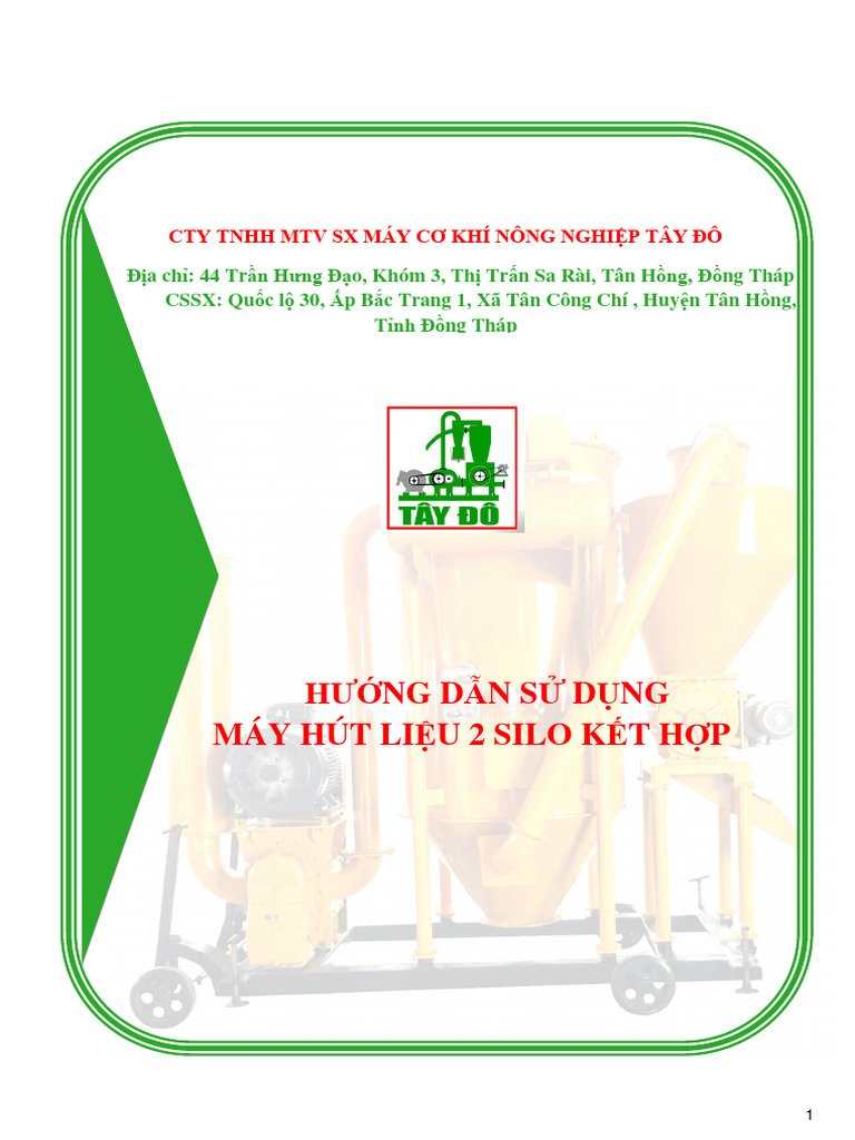 Hướng Dẫn Sử Dụng Máy Hút Xả 2 Silo | PDF