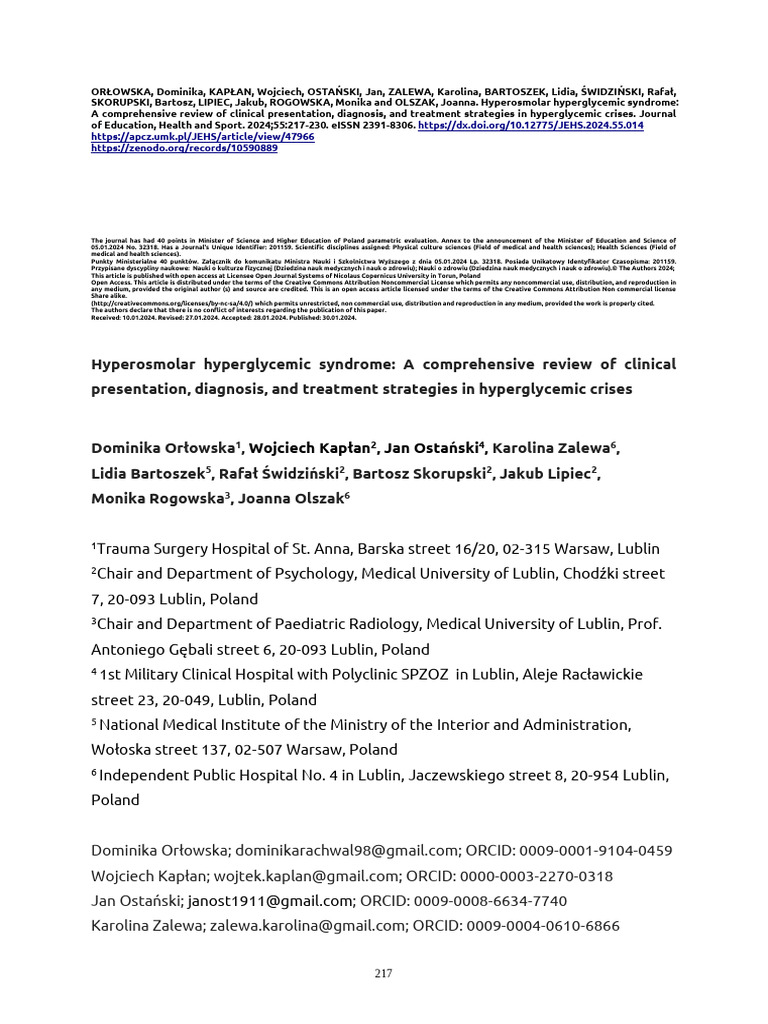 HHS Diagnosis, Treatment, Etc | PDF | Hyperglycemia | Diabetes