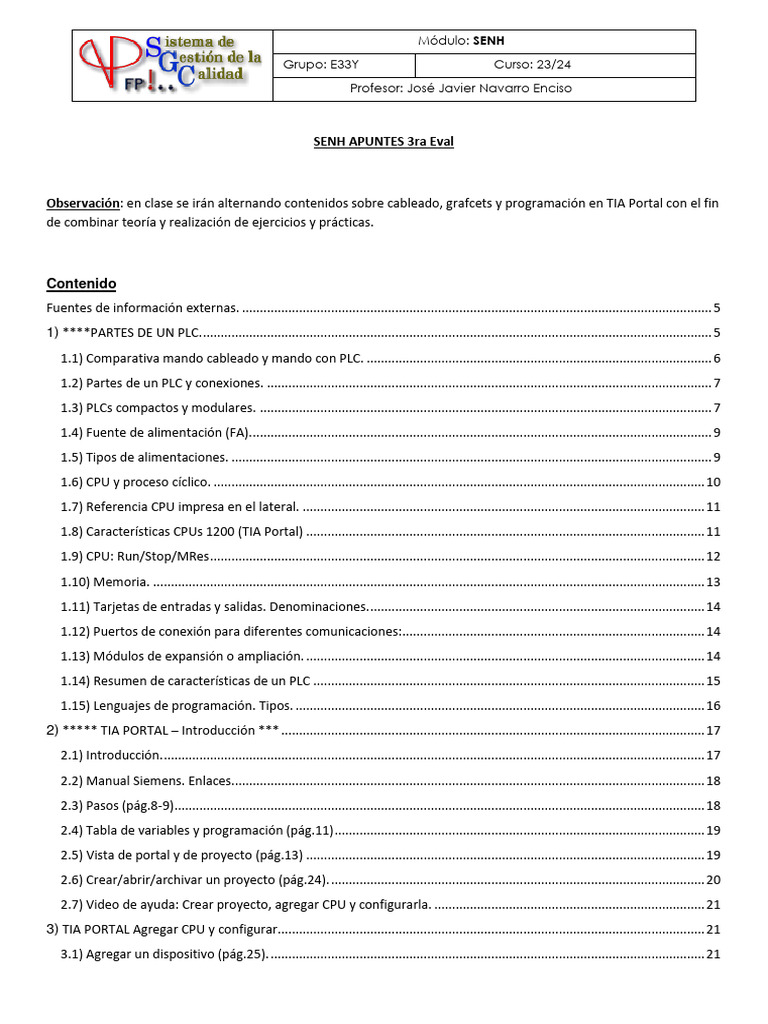 05 SENH Apuntes Autómatas 11abril | PDF | Controlador lógico ...