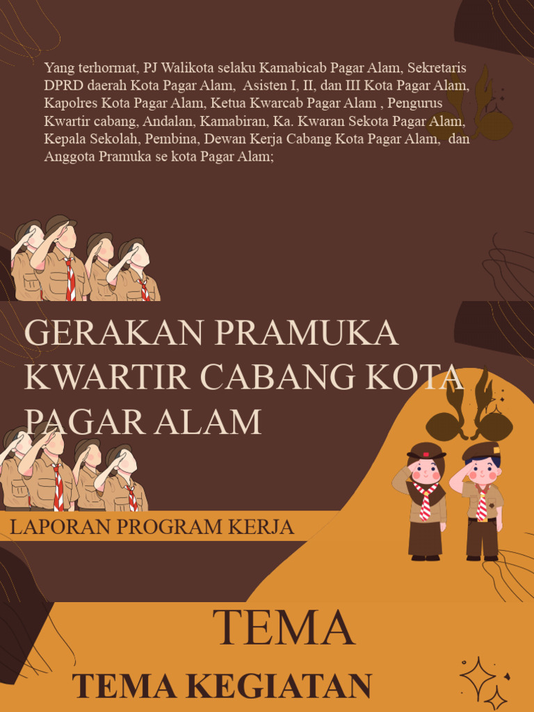 Program Kerja Pramuka Pagar Alam 2024 | PDF