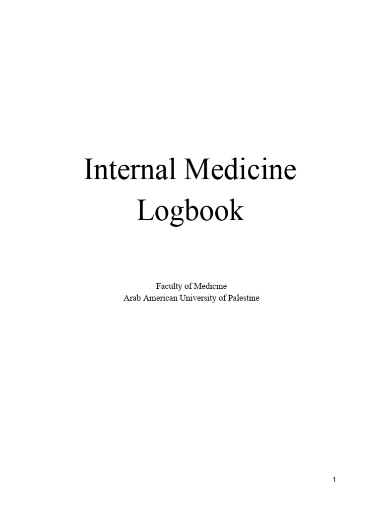Internal Medicine Logbook Guidelines | PDF | Internal Medicine | Medicine