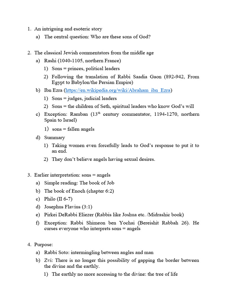 The Sons of God | PDF