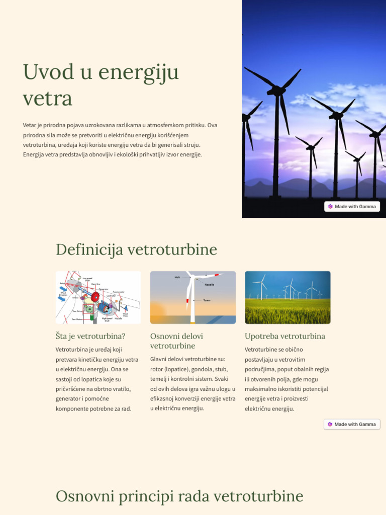 Uvod U Energiju Vetra | PDF