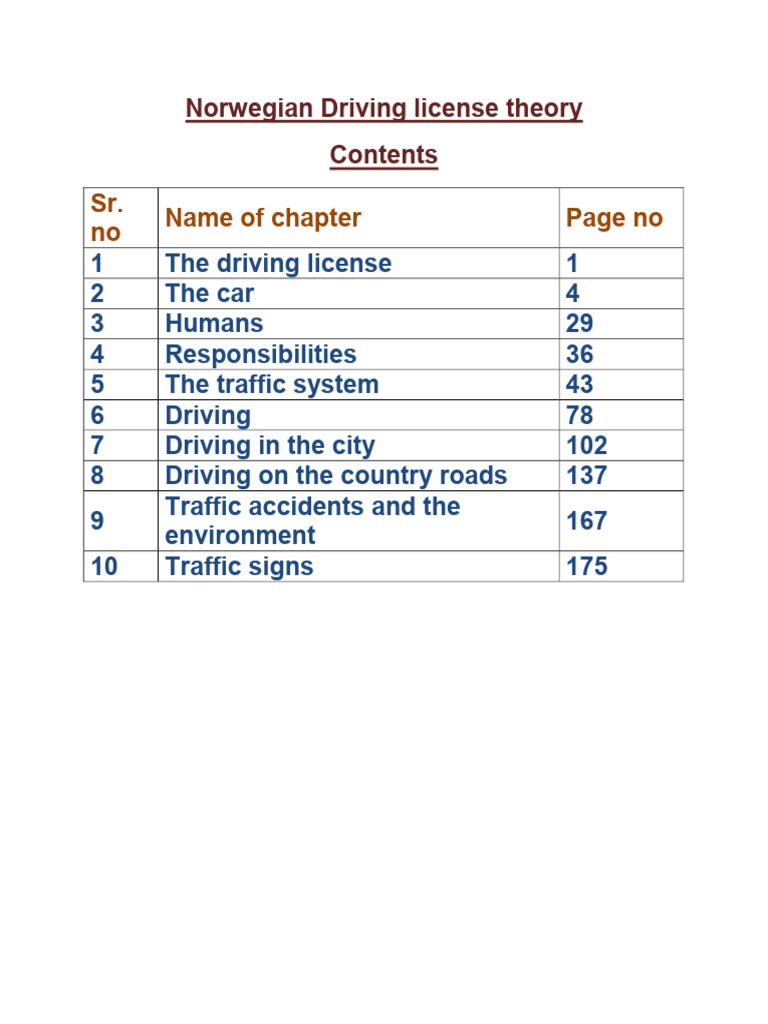 Norway Driving Licence Theory | PDF | Anti Lock Braking System | Brake