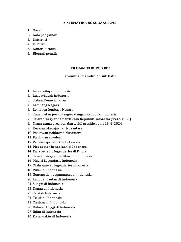 Buku Saku RPUL: Panduan Pengetahuan Umum | PDF