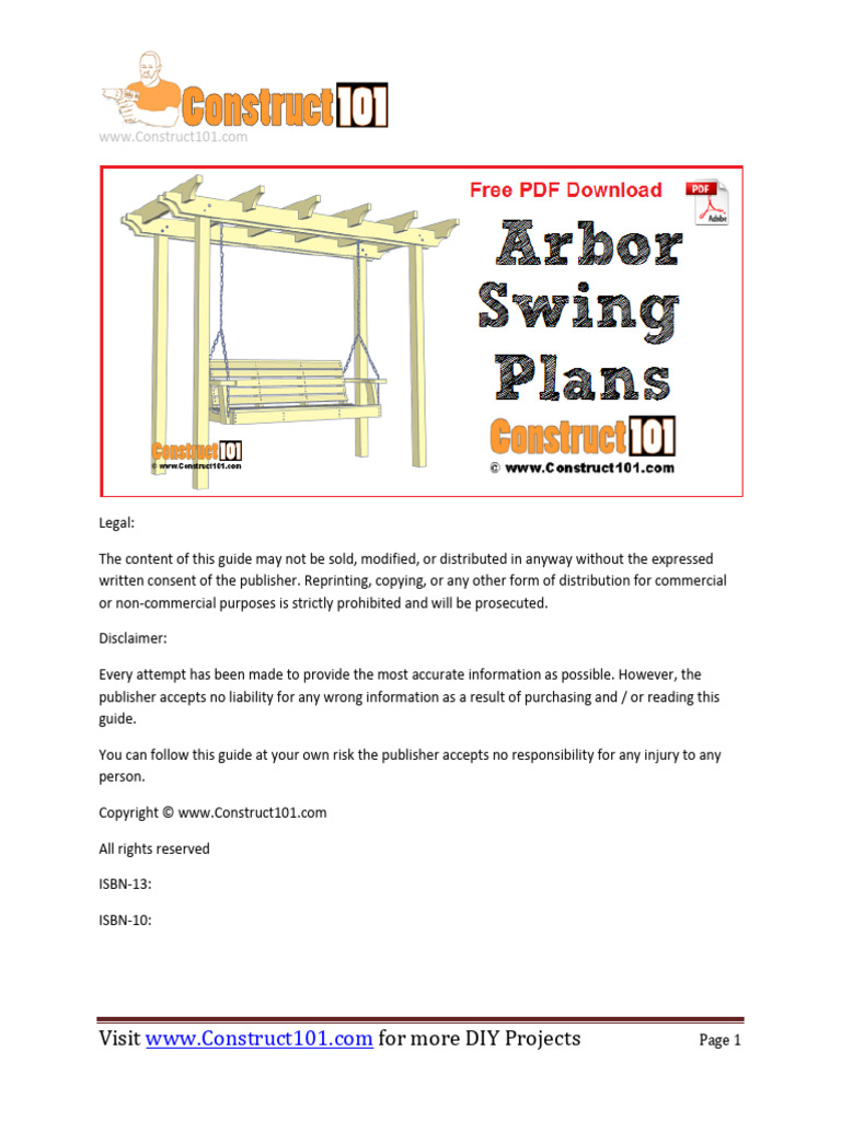 Arbor Swing Plans