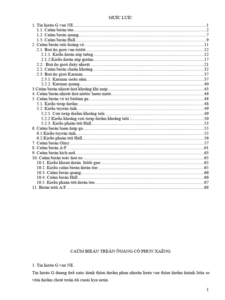 Cam Bien Dong Co | PDF