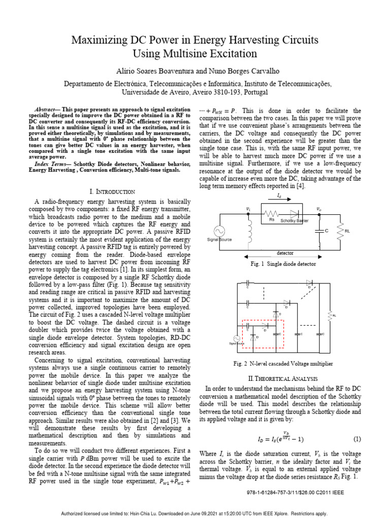 11 IMS Multisine High Efficiency | PDF | Detector (Radio) | Diode
