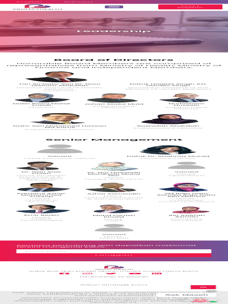 Leadership - ProtectHealth | PDF | Malaysia