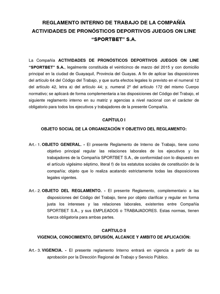 Reglamento Interno MRL | PDF | Acoso sexual | Business