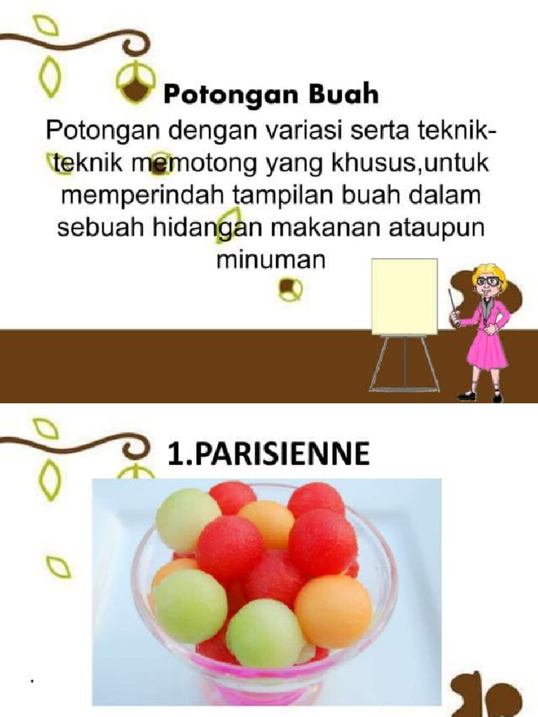Tehnik Potongan Buah Ya | PDF