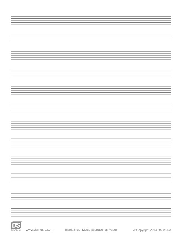 Blank Sheet Music (Manuscript) Paper | PDF | Language Arts & Discipline