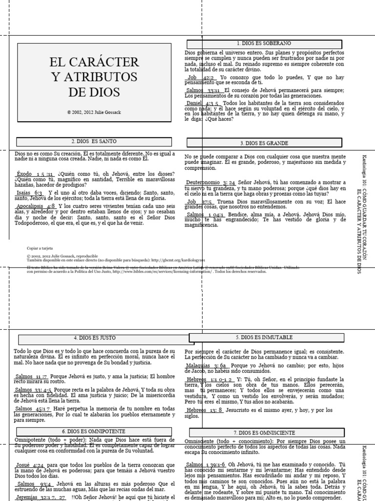 Atributos y Carácter de Dios | PDF | Dios | Pecado