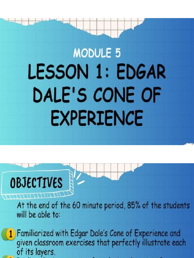 Edgar Dales Cone of Experience | PDF