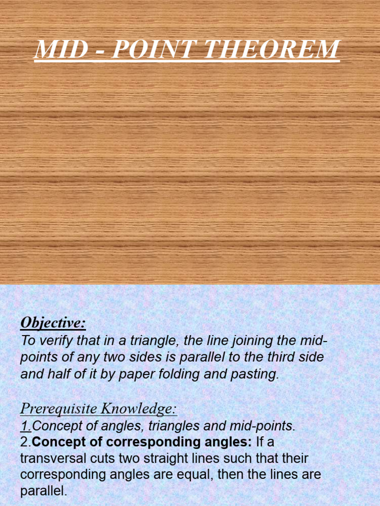 Mid - Point Theorem | PDF Mid - Point Theorem | PDF