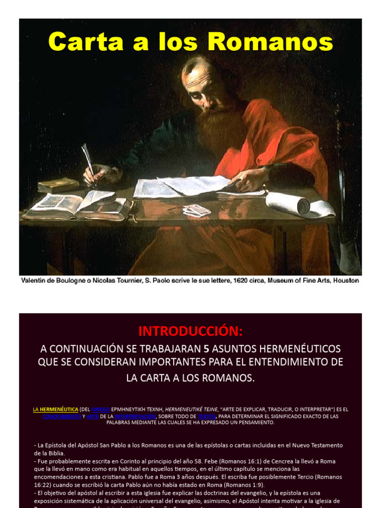 Carta A Los Romanos (Todas Las Clase) | Descargar gratis PDF | Pablo el ...