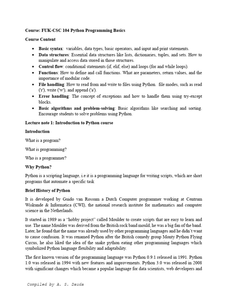 Lecture1 1 | PDF | Python (Programming Language) | Data Type