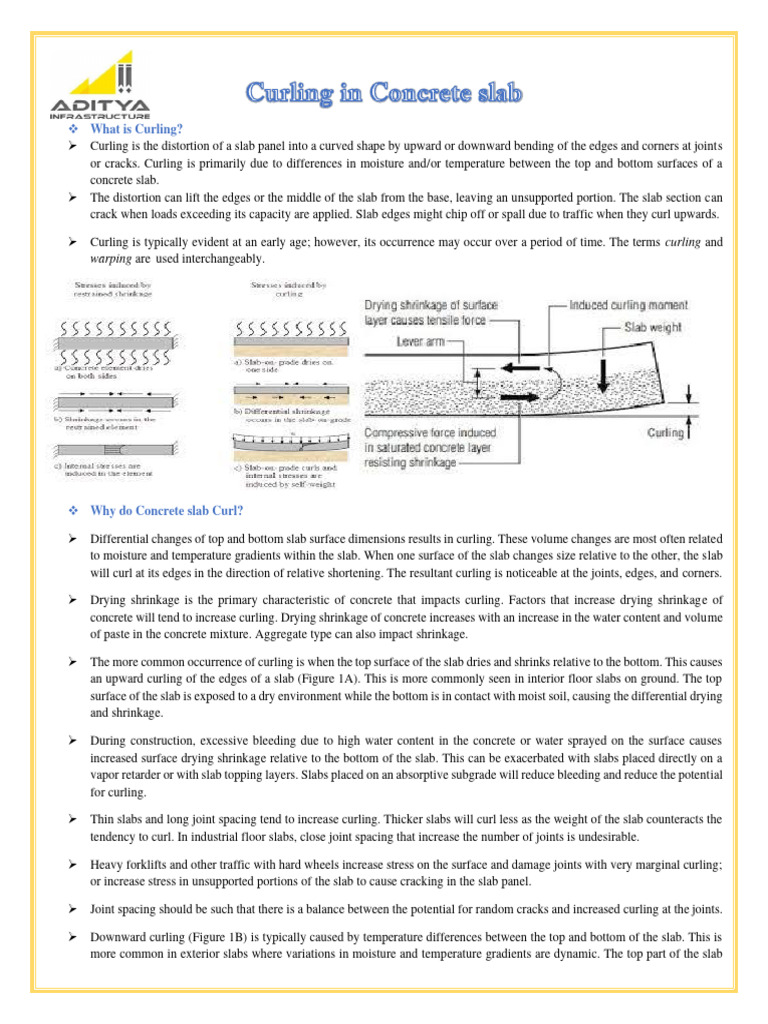 curling of slabs | PDF | Concrete | Building Technology