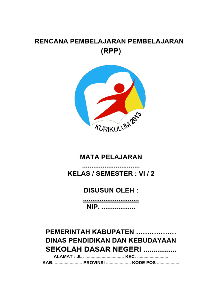 Contoh Cover RPP K13 | PDF