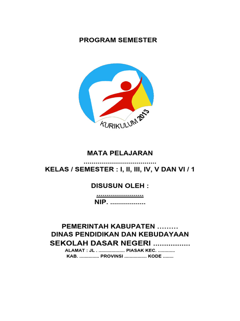 Contoh Cover Promes K13 | PDF