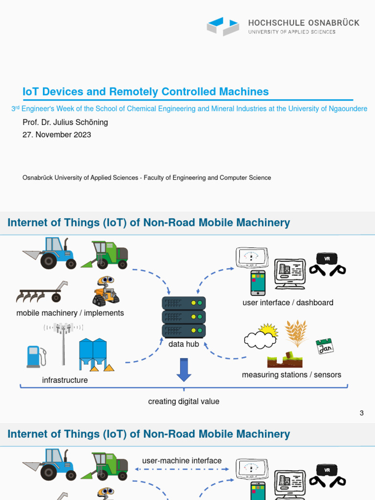 Iot Devices and Remotely Controlled Machines: Prof. Dr. Julius Schöning ...