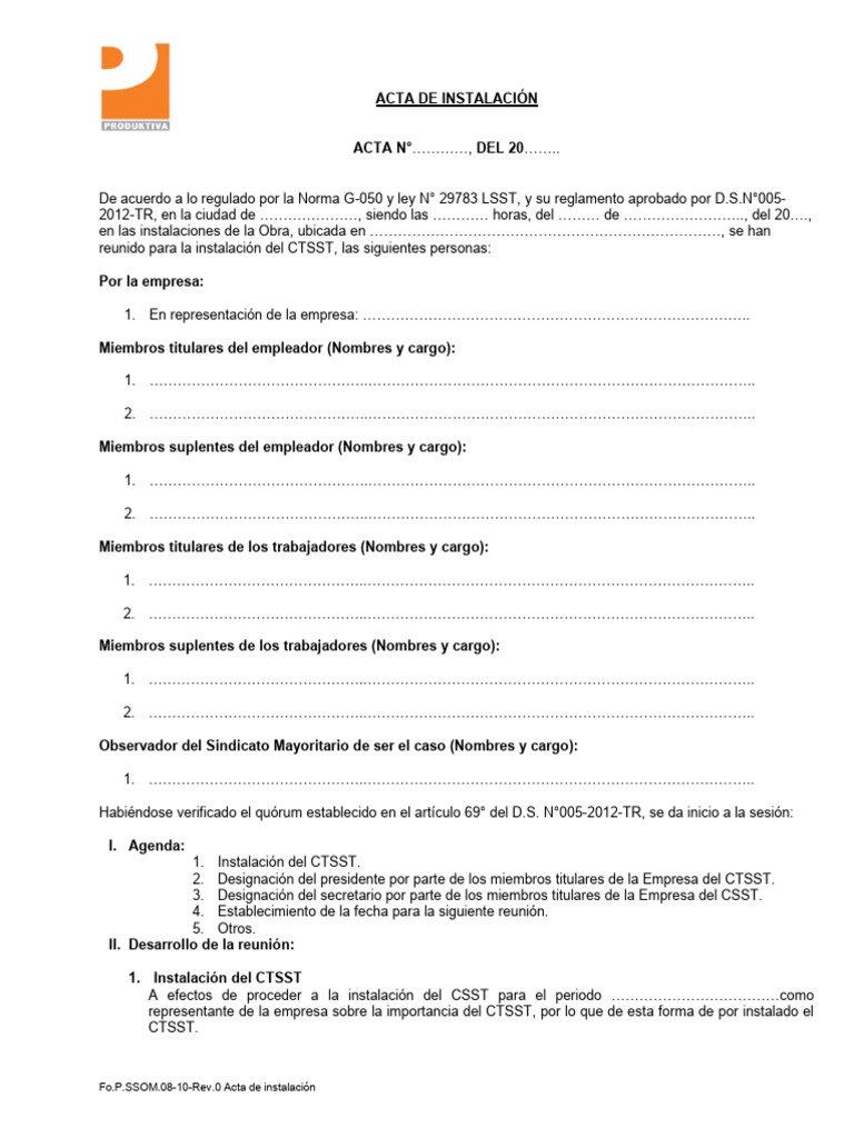 Acta de Instalación | PDF | Gobierno