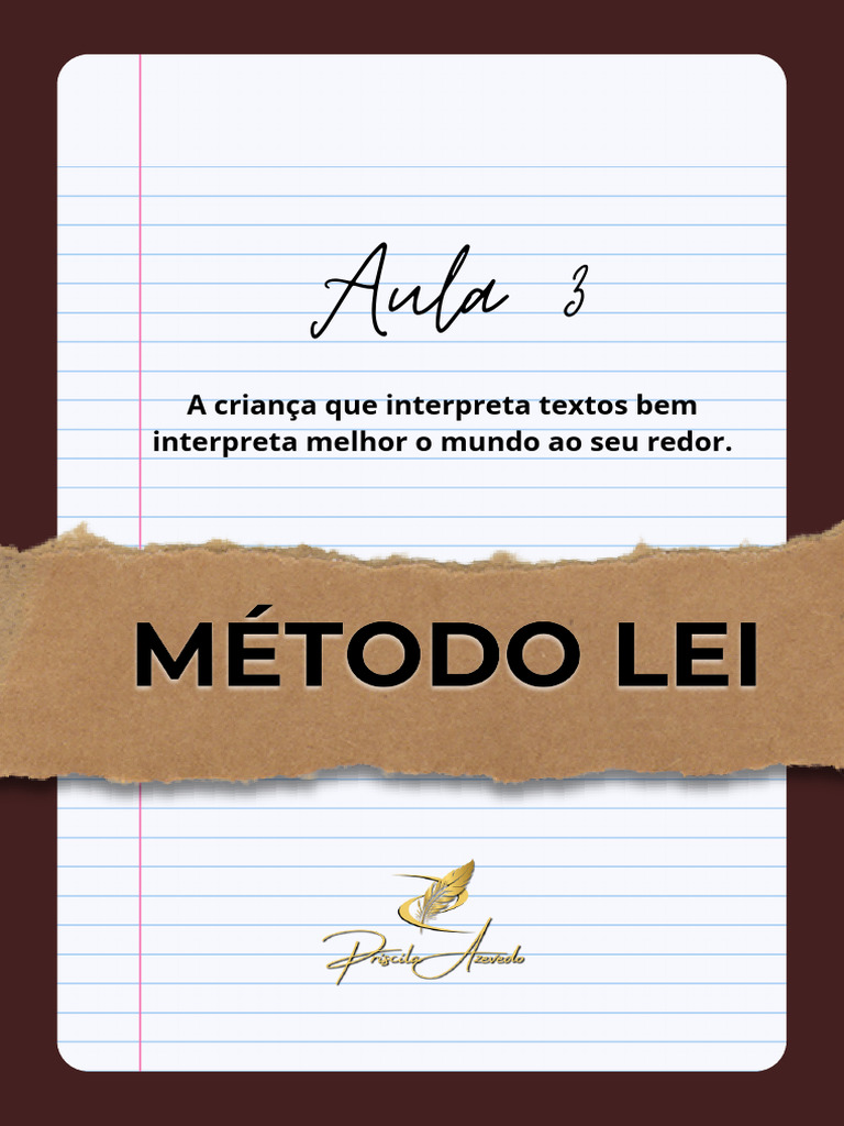 Método Lei-Aula 3-Material Complementar | PDF | Fluência | Leão