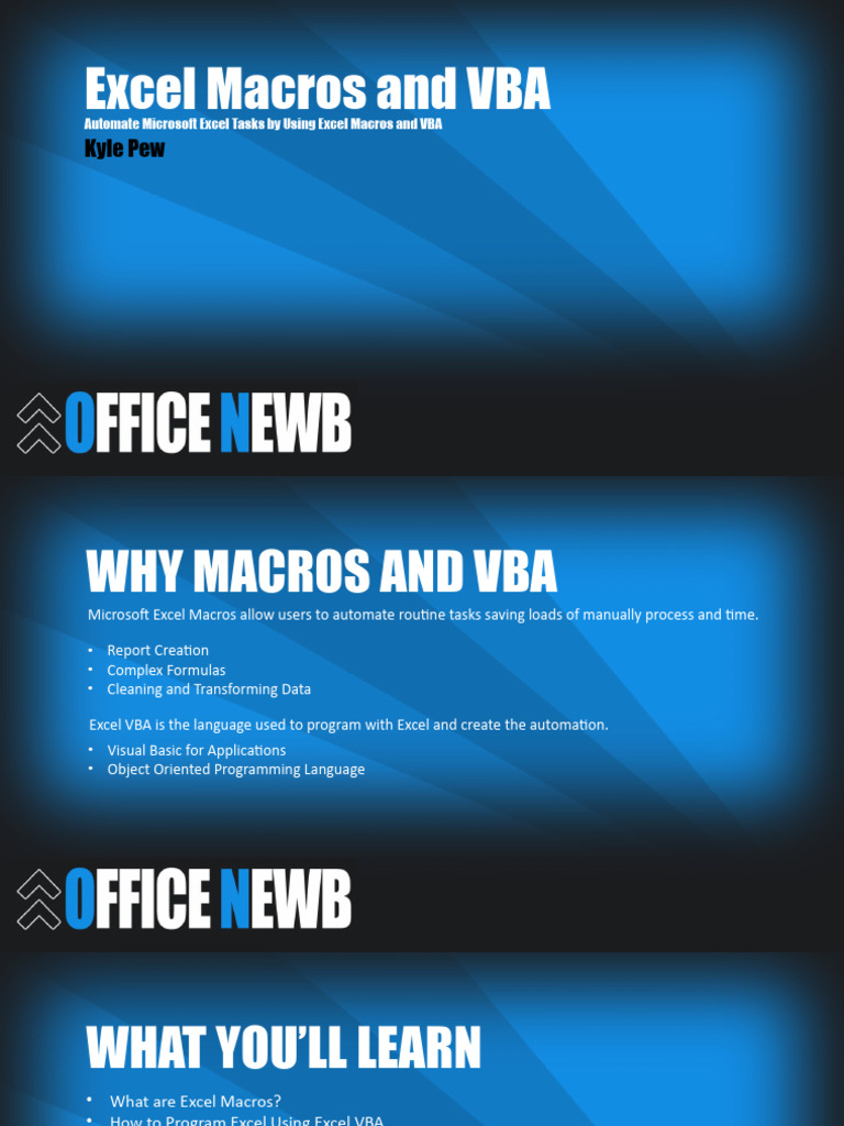 ExcelMacrosAndVBA PP | PDF