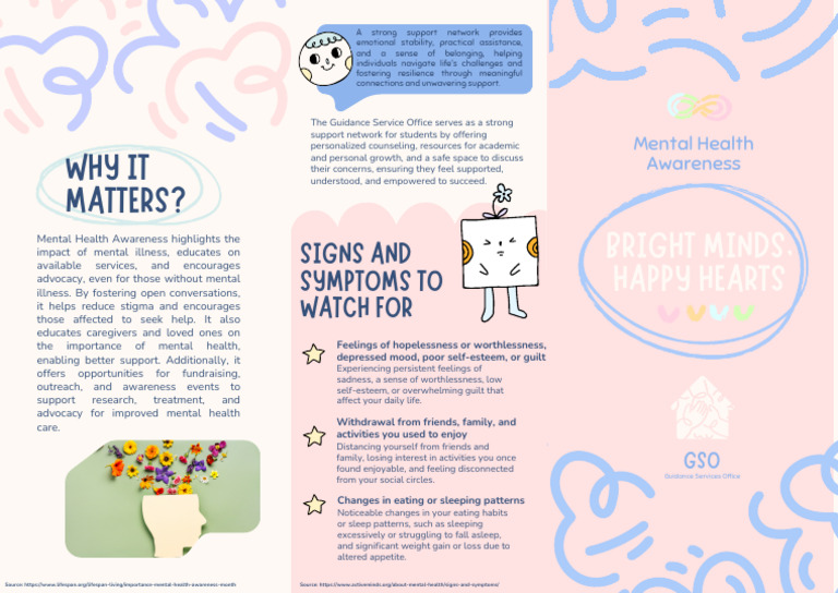 Mental Health Awareness Brochure | PDF | Mental Health | Depression (Mood)