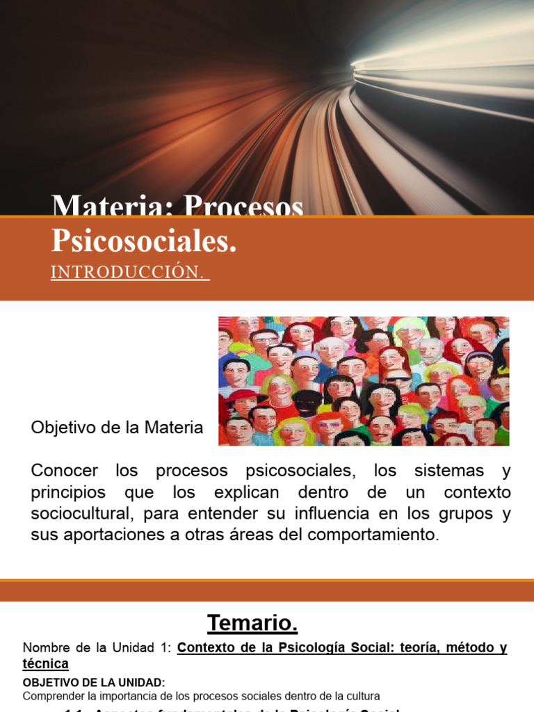 Procesos Psicosociales | PDF | Psicología Social | Sicología