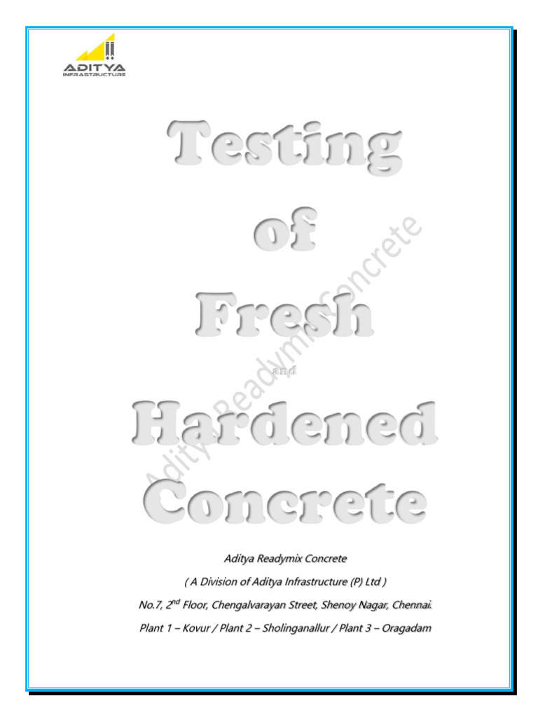 Concrete Sampling and Testing | PDF | Concrete | Materials