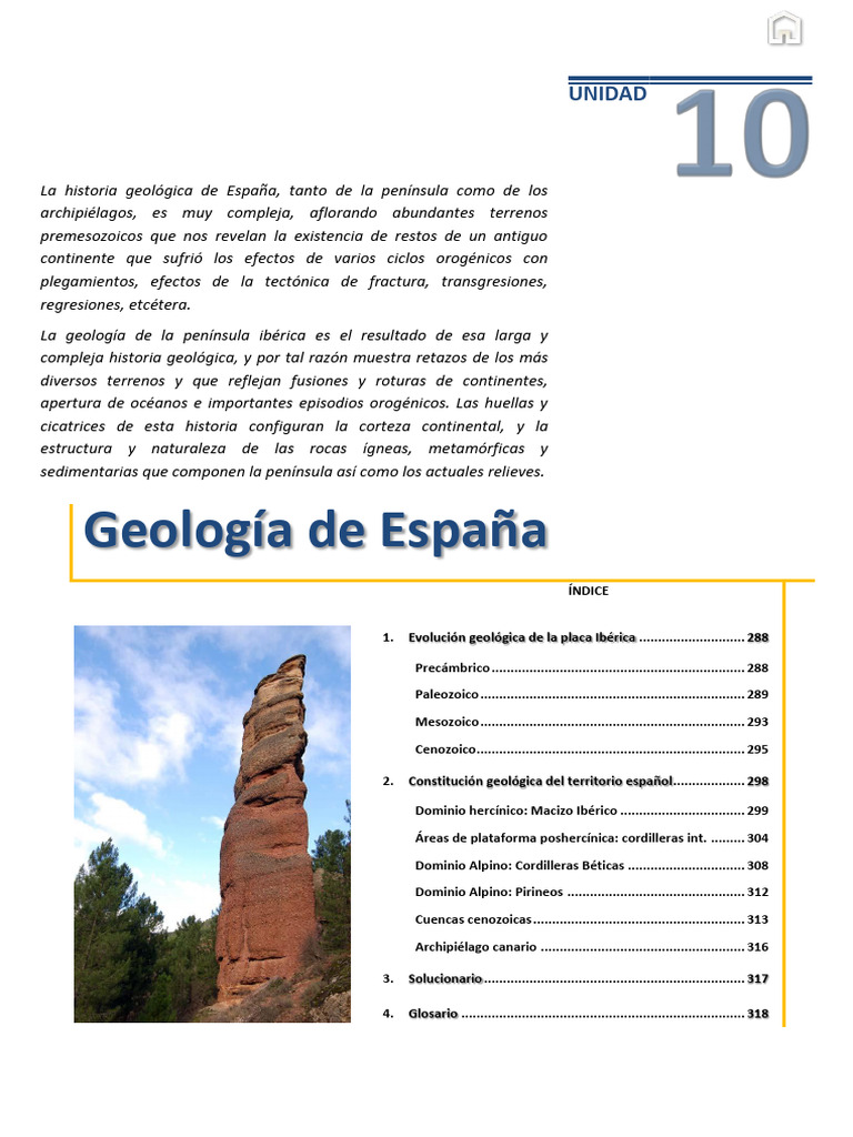 2BACH_10-Geología de España | PDF | Placas tectónicas | Península Ibérica