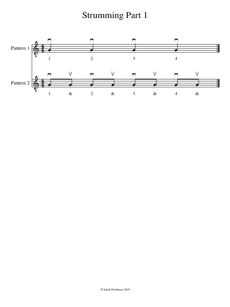 22 Ukulele Strumming Patterns | PDF | Chordophones | String Instruments