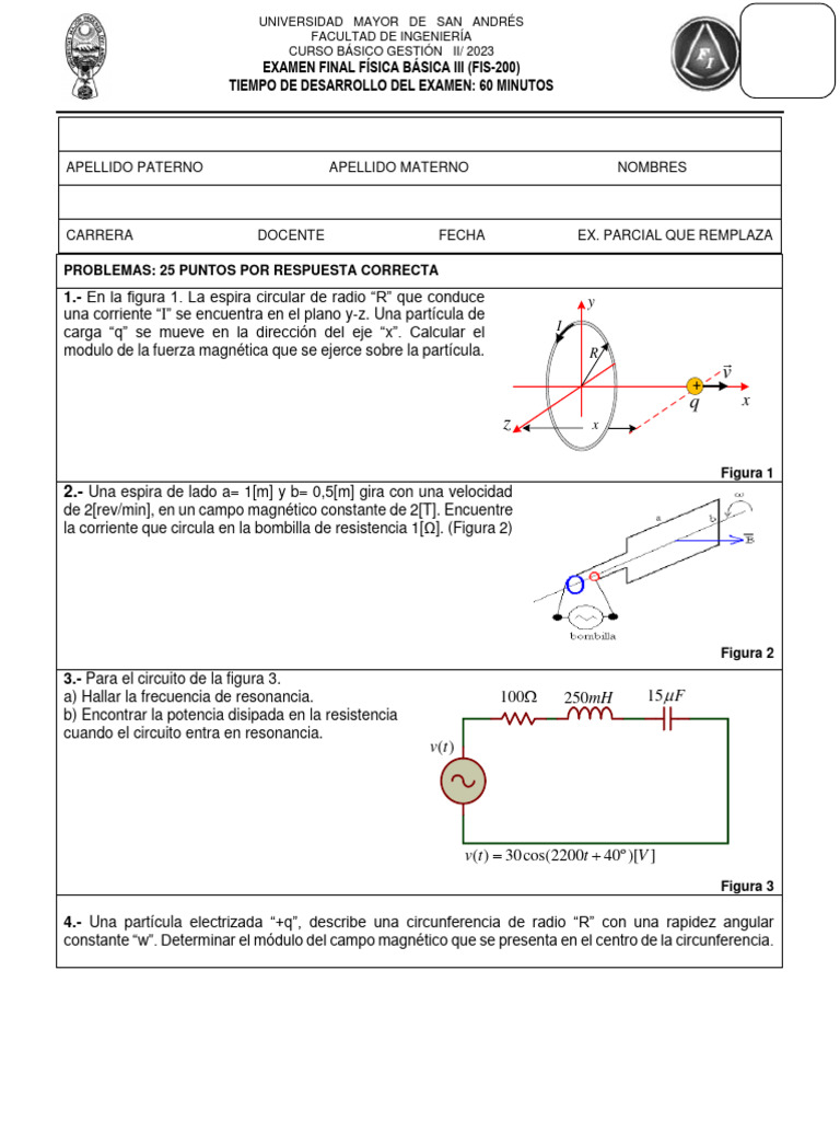 FIS200-EX.FINAL_II_2023_SOL | Descargar gratis PDF | Mecánica | Metrología