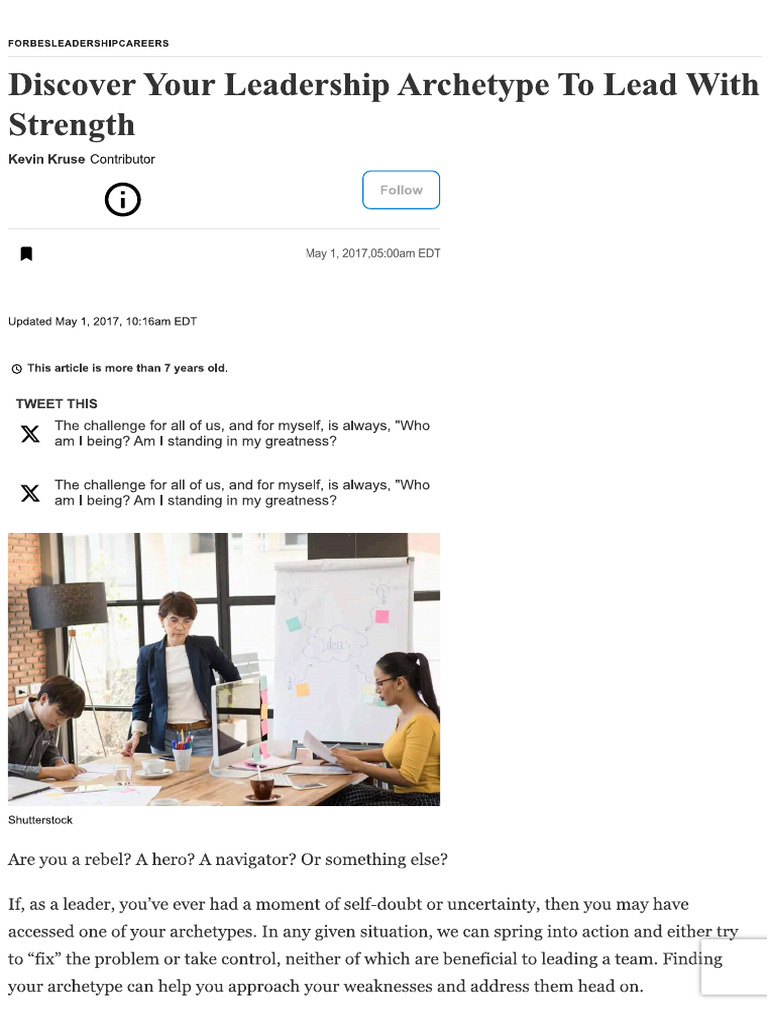Discover Your Leadership Archetype | PDF