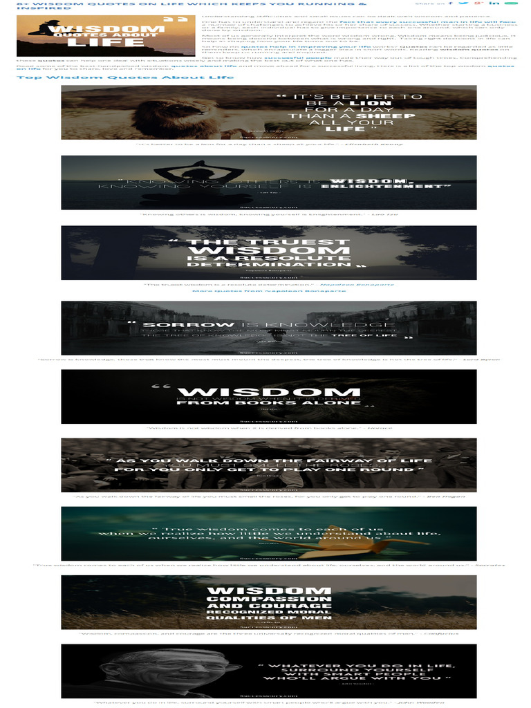 8+ Wisdom Quotes On Life Which Keeps You Running & Inspired | PDF
