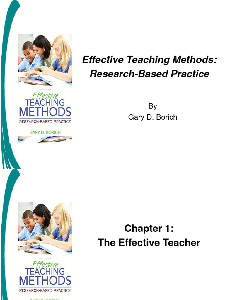 Chapter 1 - The Effective Teacher | PDF | Constructivism (Philosophy Of Education) | Teachers