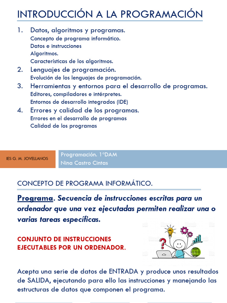 UD1 - Introducción A La Programación | PDF | Lenguaje de programación | Programación