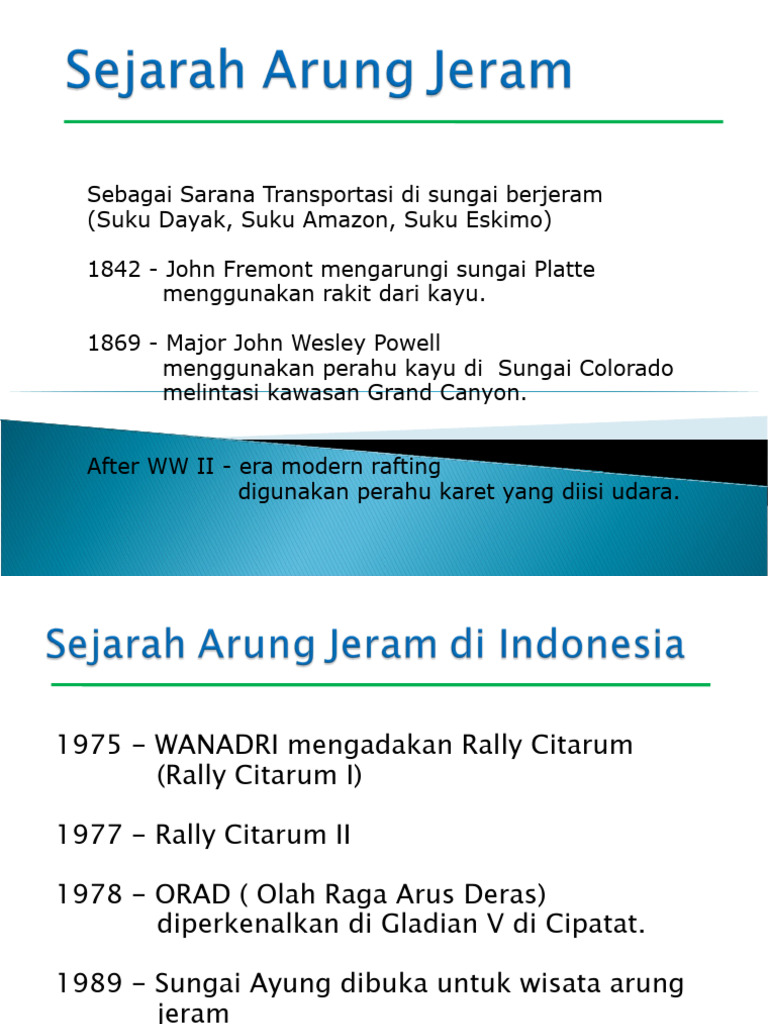 Materi Rafting - 1 - Sejarah Dan Peralatan | PDF