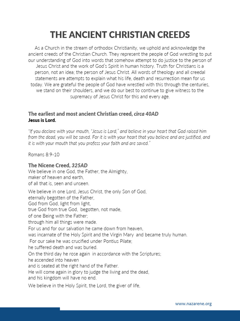 Understanding Christian Creeds | PDF | God The Father | Baptism