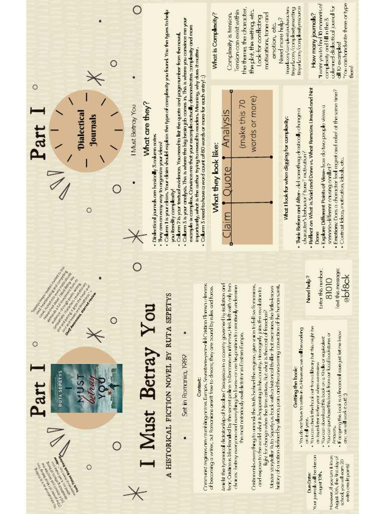 I Must Betray You Summer Work | PDF