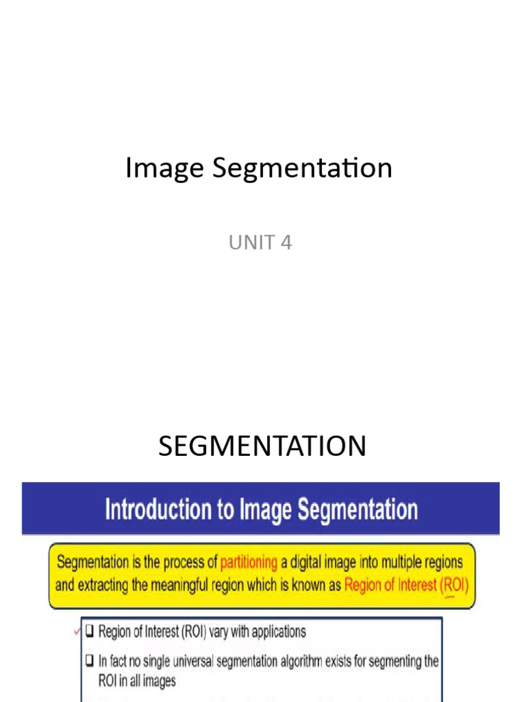 Unit 4 Image Processing Complete | PDF