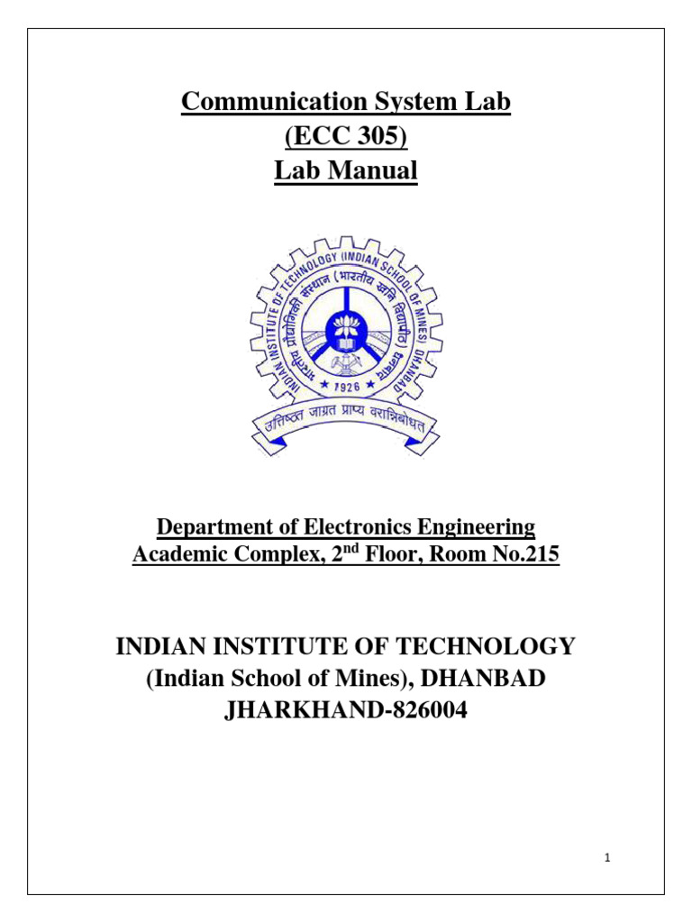 ECC305 Communication System Lab | PDF | Multiplexing | Modulation